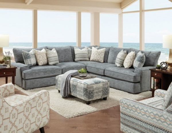 Furniture Of America Eastleigh Transitional Chenille, Solid Wood Triba ...